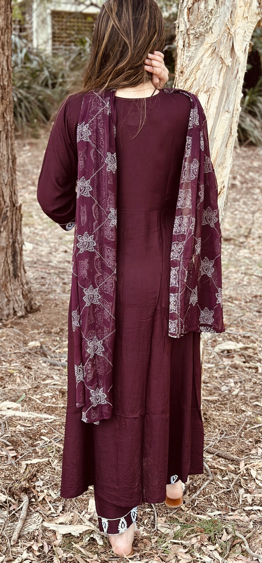 Embroidered Kalidar Frock Suit With Plazo - MS Collection